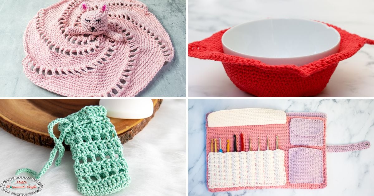 10 FREE Patterns Using Cotton Yarn for Crochet - Nicki's Homemade Crafts