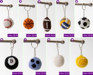 Crochet Sports Ball Keychains Made Easy - 9 Easy Patterns with Videos ...