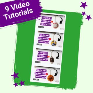 Crochet Sports Ball Keychains Made Easy - 9 Easy Patterns with Videos ...