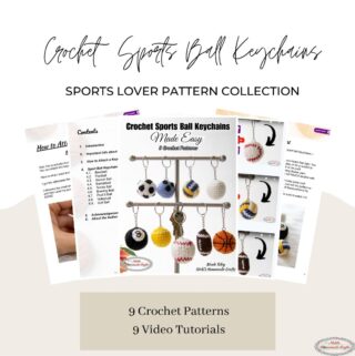 Crochet Sports Ball Keychains Made Easy - 9 Easy Patterns with Videos ...
