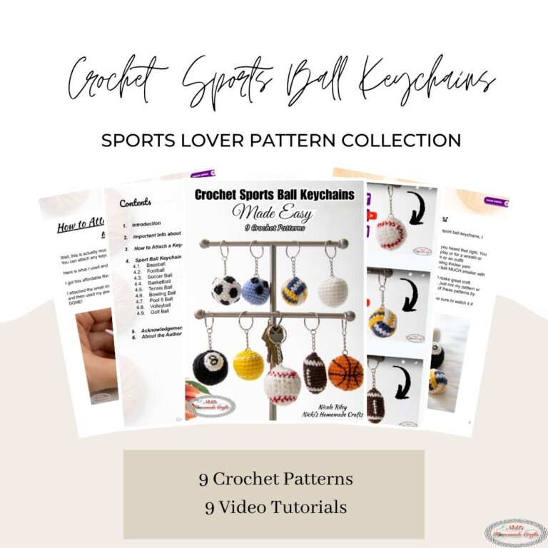 Crochet Sports Ball Keychains Made Easy - 9 Easy Patterns with Videos ...