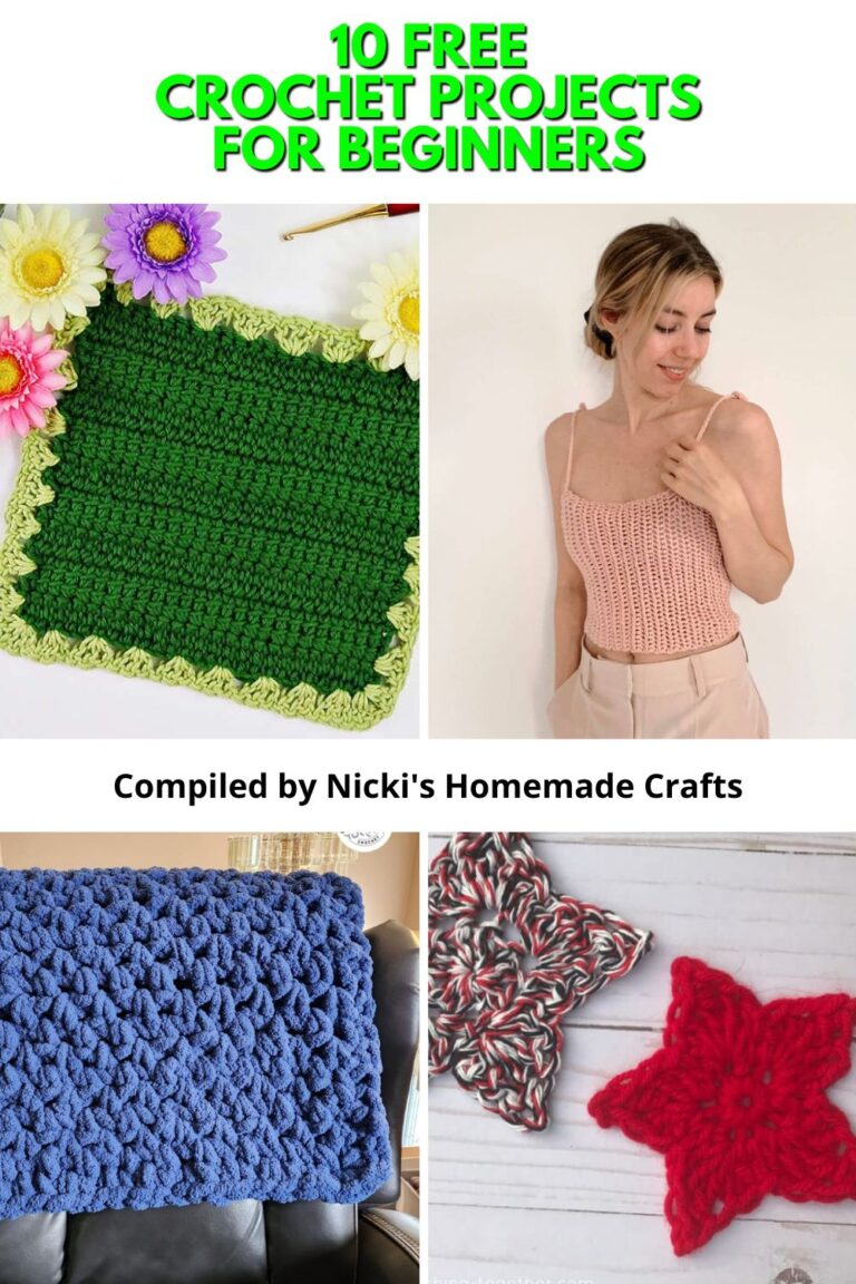 10 Easy Crochet Projects for Beginners - Free Patterns - Nicki's ...