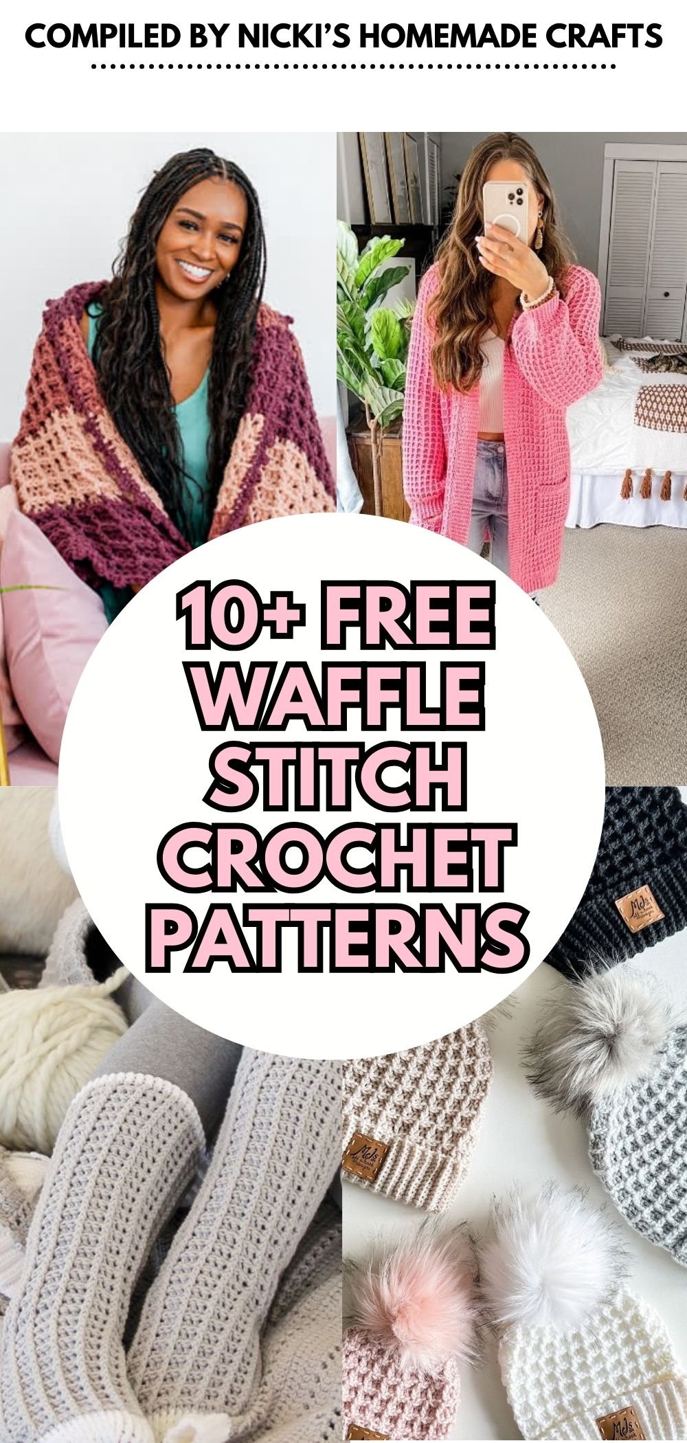 Waffle Crochet Stitches 10+ Ways with Free Patterns - Nicki's Homemade ...