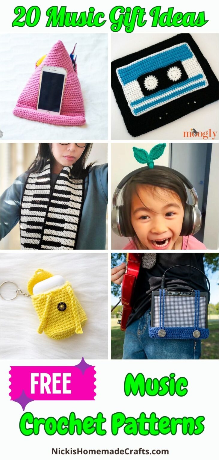 20 Free Crochet Music Patterns - Nicki's Homemade Crafts