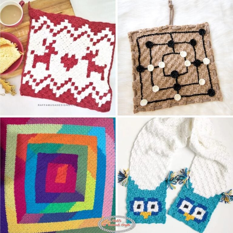 10 Fun and Free C2C Crochet Patterns - Nicki's Homemade Crafts