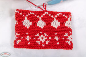 Easy Free Crochet Christmas Stocking Pattern using Fair Isle - Nicki's ...