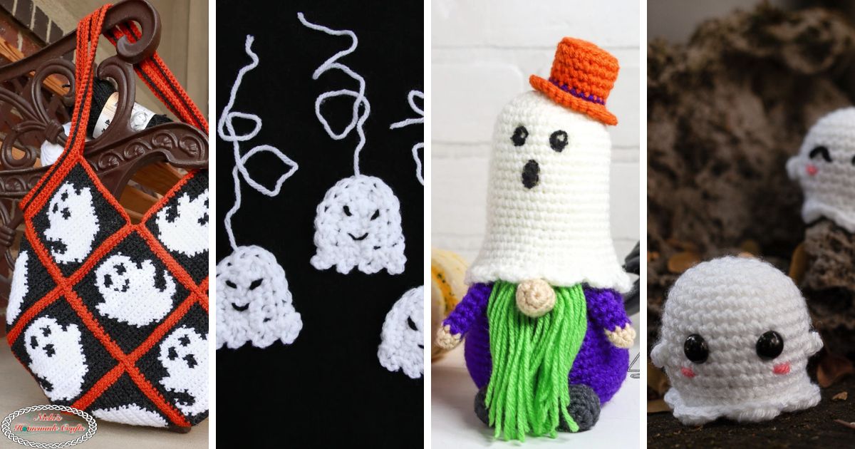 10 Quick and Easy Free Crochet Ghost Patterns - Nicki's Homemade Crafts