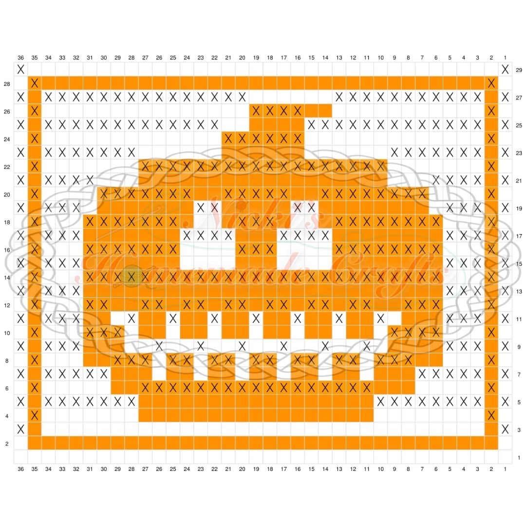 FREE Crochet Pumpkin Jack-O-Lantern Square Pattern with Glow In The ...
