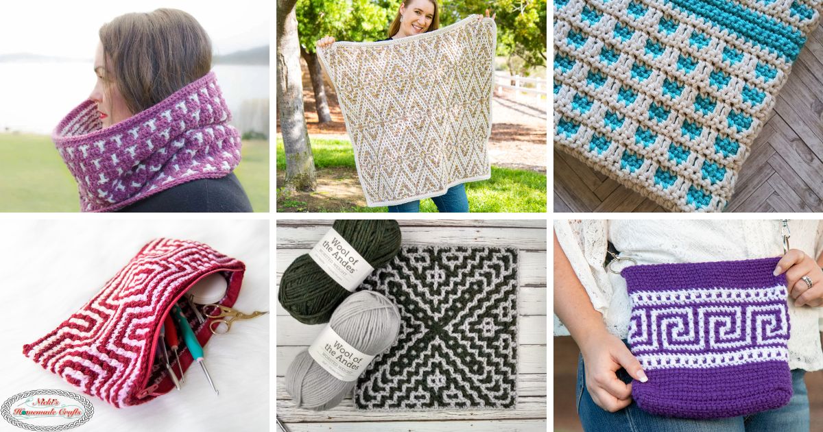 10 Beautiful Free Mosaic Crochet Patterns with Charts - Nicki's ...