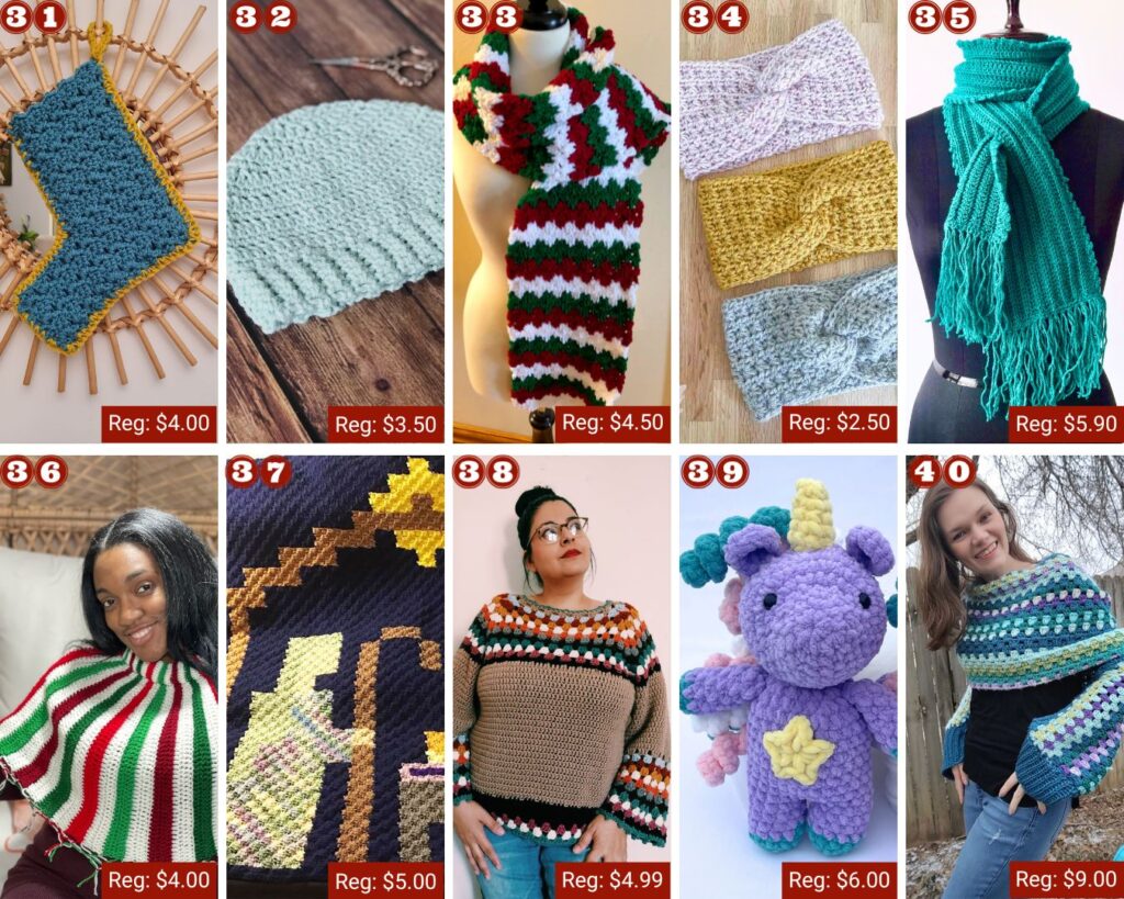 Holiday Bundle with 40 Crochet Patterns - 5 Days only!!!