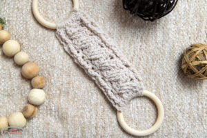 FREE Cabled Crochet Towel Ring Holder Pattern - Nicki's Homemade Crafts