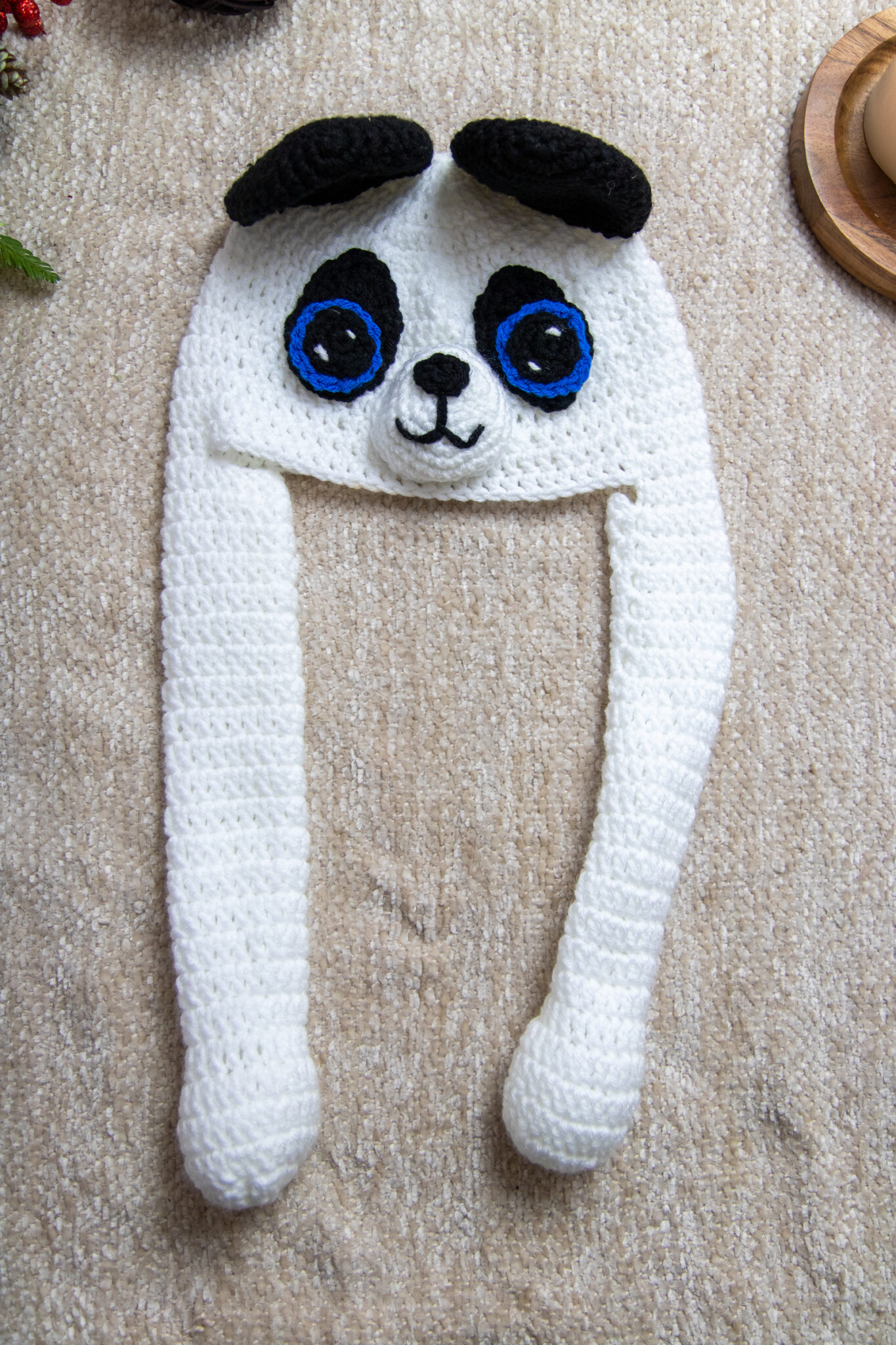 FREE Crochet Panda Hat with Moving Ears Pattern - Nicki's Homemade Crafts