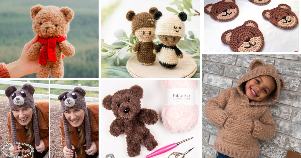 10 Free Cuddly & Cute Crochet Teddy Bear Patterns - Nicki's Homemade Crafts
