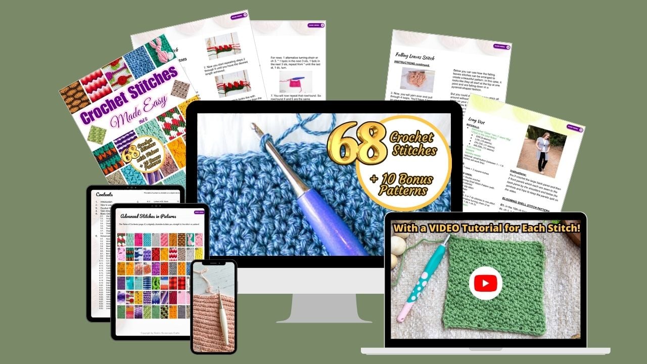 Crochet Stitches Made Easy with 68 Stitches with Videos and 10 Bonus ...