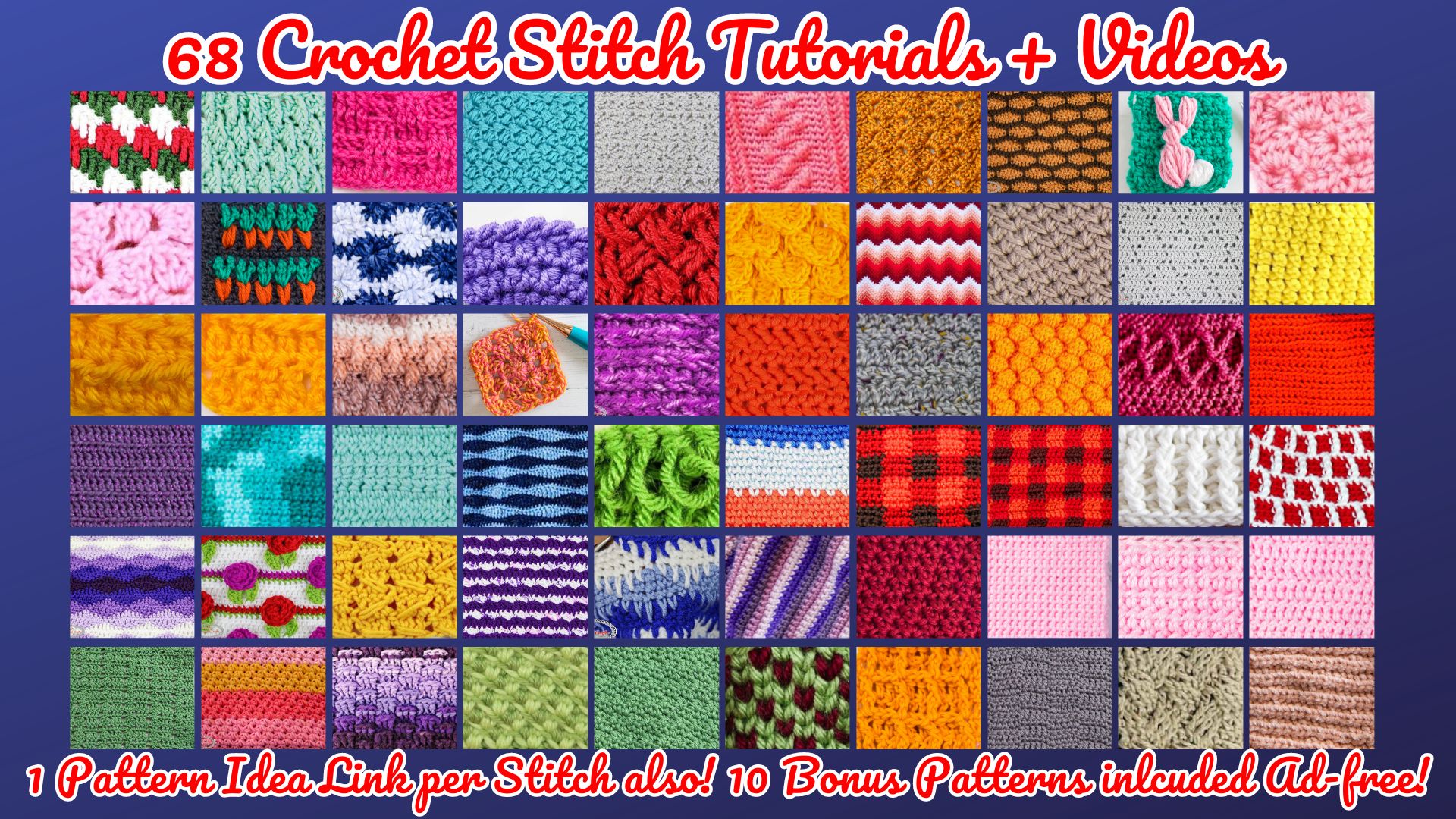 Crochet Ebooks - Pattern and Tutorial Collections - Most with Videos ...