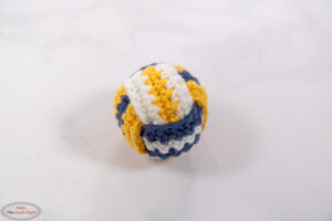 FREE Cute Volleyball Crochet Keychain Pattern - Nicki's Homemade Crafts