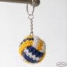 FREE Cute Volleyball Crochet Keychain Pattern - Nicki's Homemade Crafts
