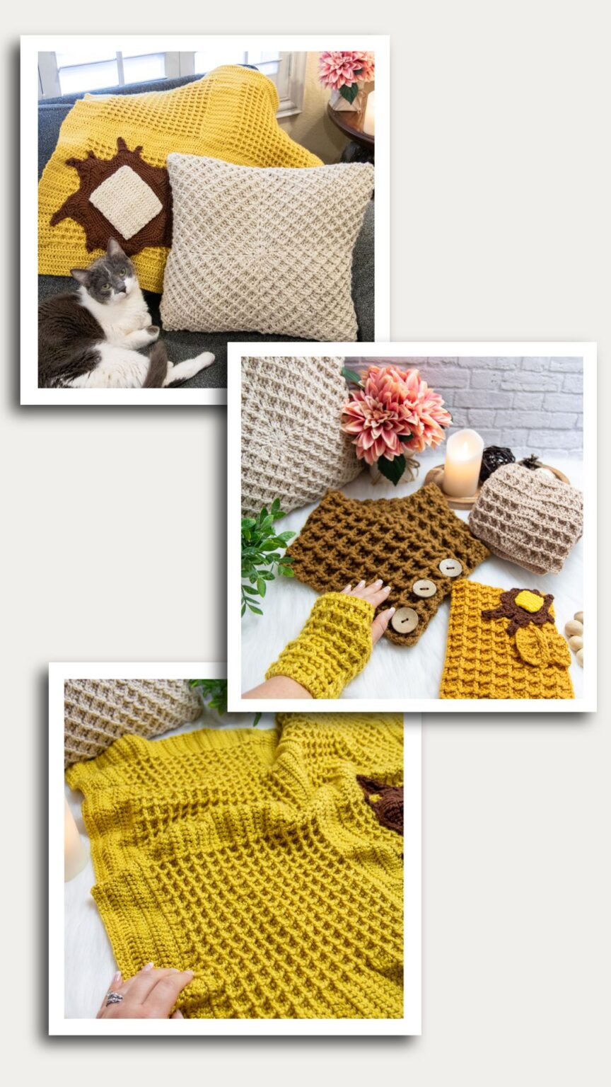 12 Crochet Waffle Stitch Patterns - Waffle Stitch Made Easy - Nicki's ...