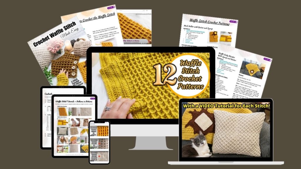 12 Crochet Waffle Stitch Patterns - Waffle Stitch Made Easy - Nicki's ...