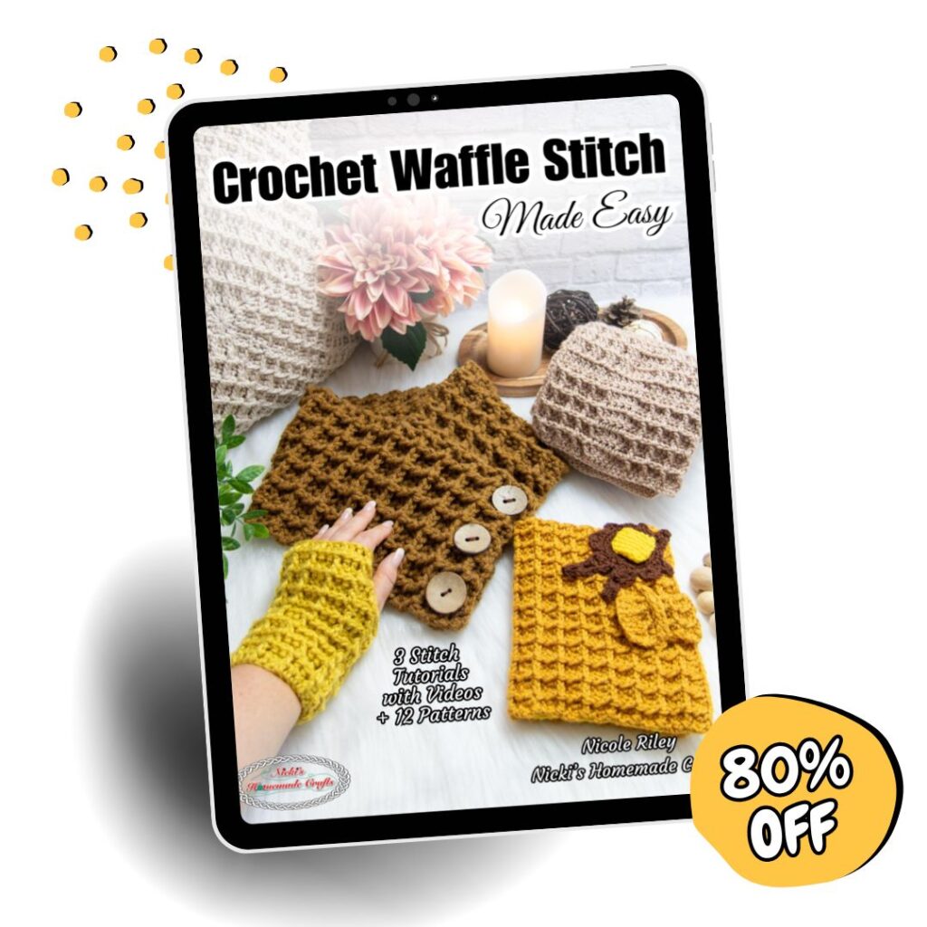 12 Crochet Waffle Stitch Patterns - Waffle Stitch Made Easy - Nicki's ...