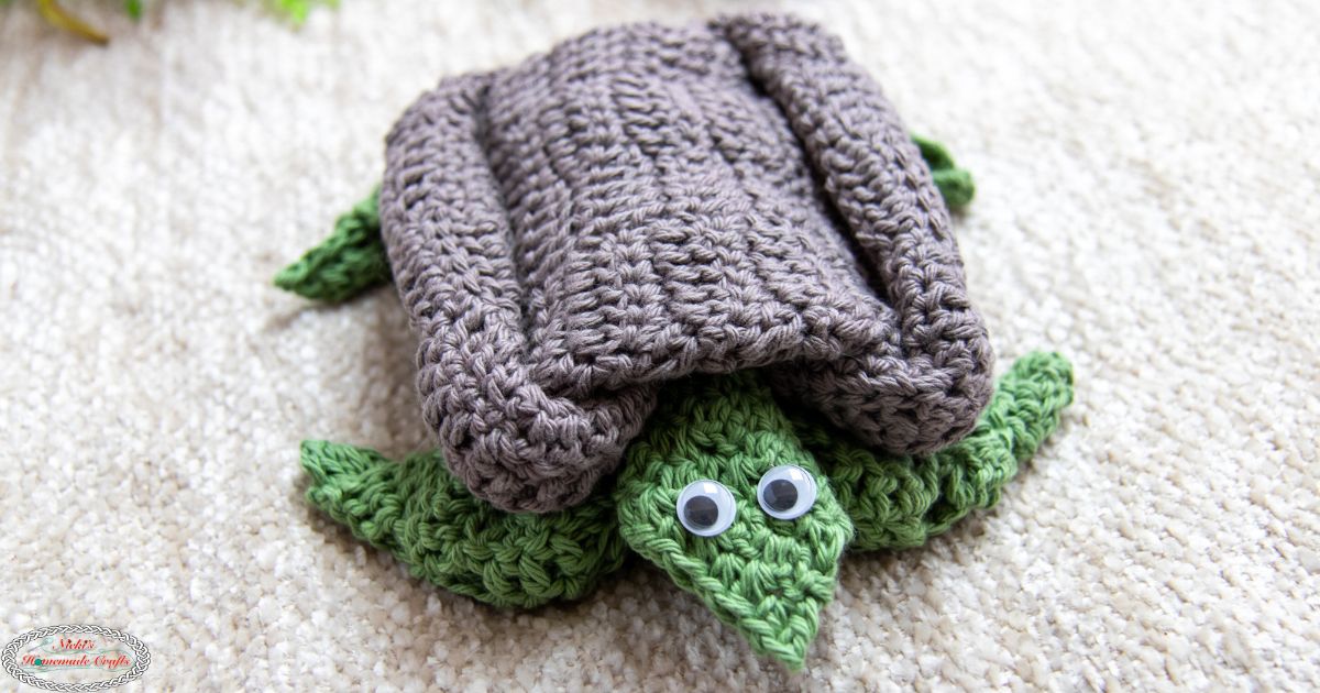 Free Crochet Turtle Washcloth Pattern Made with EASY Squares - Nicki's ...