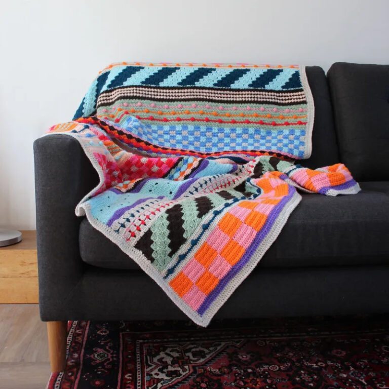 10 Super Multi Color Crochet Blanket Patterns - FREE! - Nicki's ...