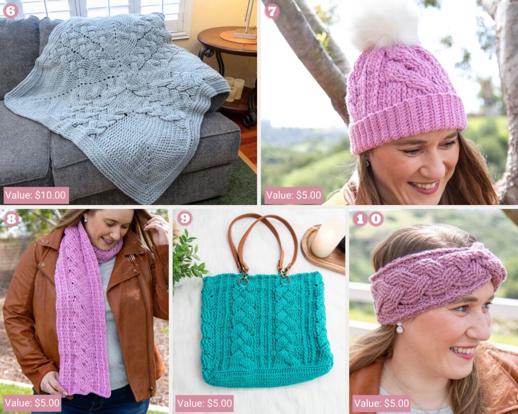 Crochet Cables Made Easy with 20 Patterns + 9 Cable Tutorials + 20 ...