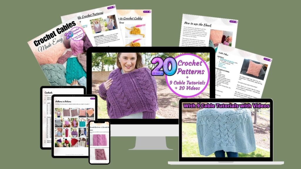 Crochet Cables Made Easy with 20 Patterns + 9 Cable Tutorials + 20 ...