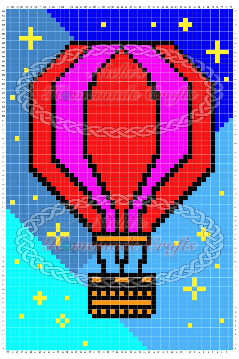 C2C Hot Air Balloon Blanket - Free Crochet Pattern - Nicki's Homemade ...
