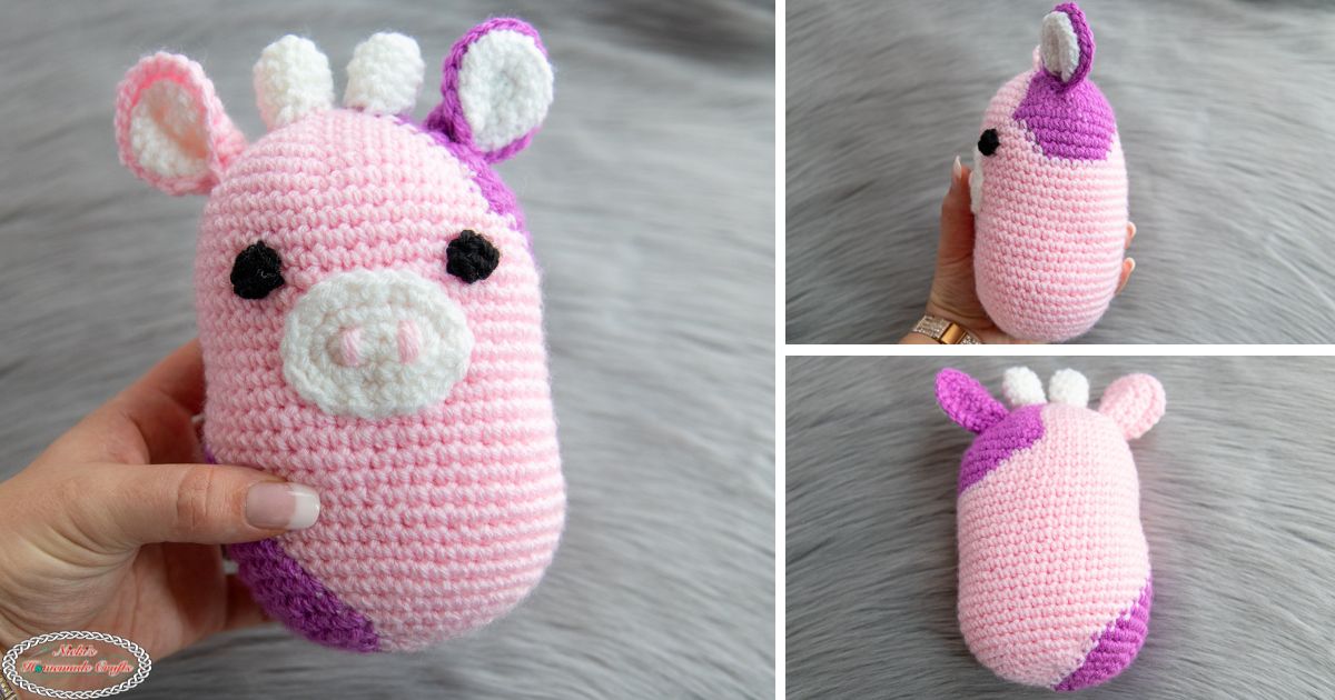 Free Crochet Cow Squish Pattern - Nicki's Homemade Crafts