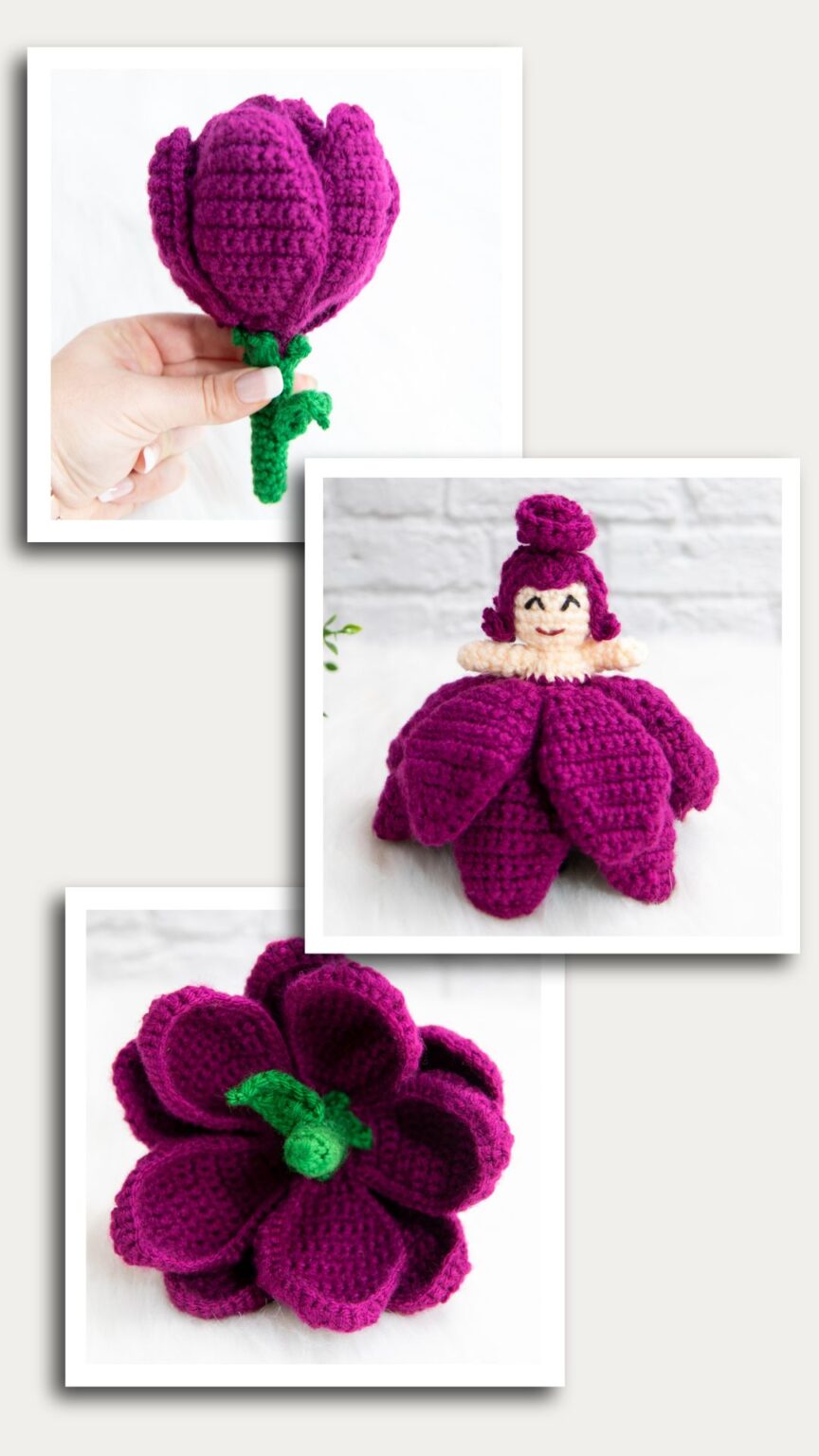 Free Crochet Flower Doll - 2-in-1 Reversible Pattern - 3-Day LIVE ...
