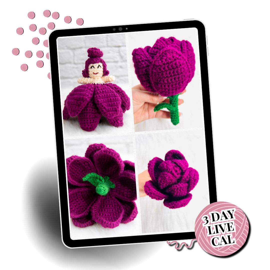 Free Crochet Flower Doll - 2-in-1 Reversible Pattern - 3-Day LIVE ...