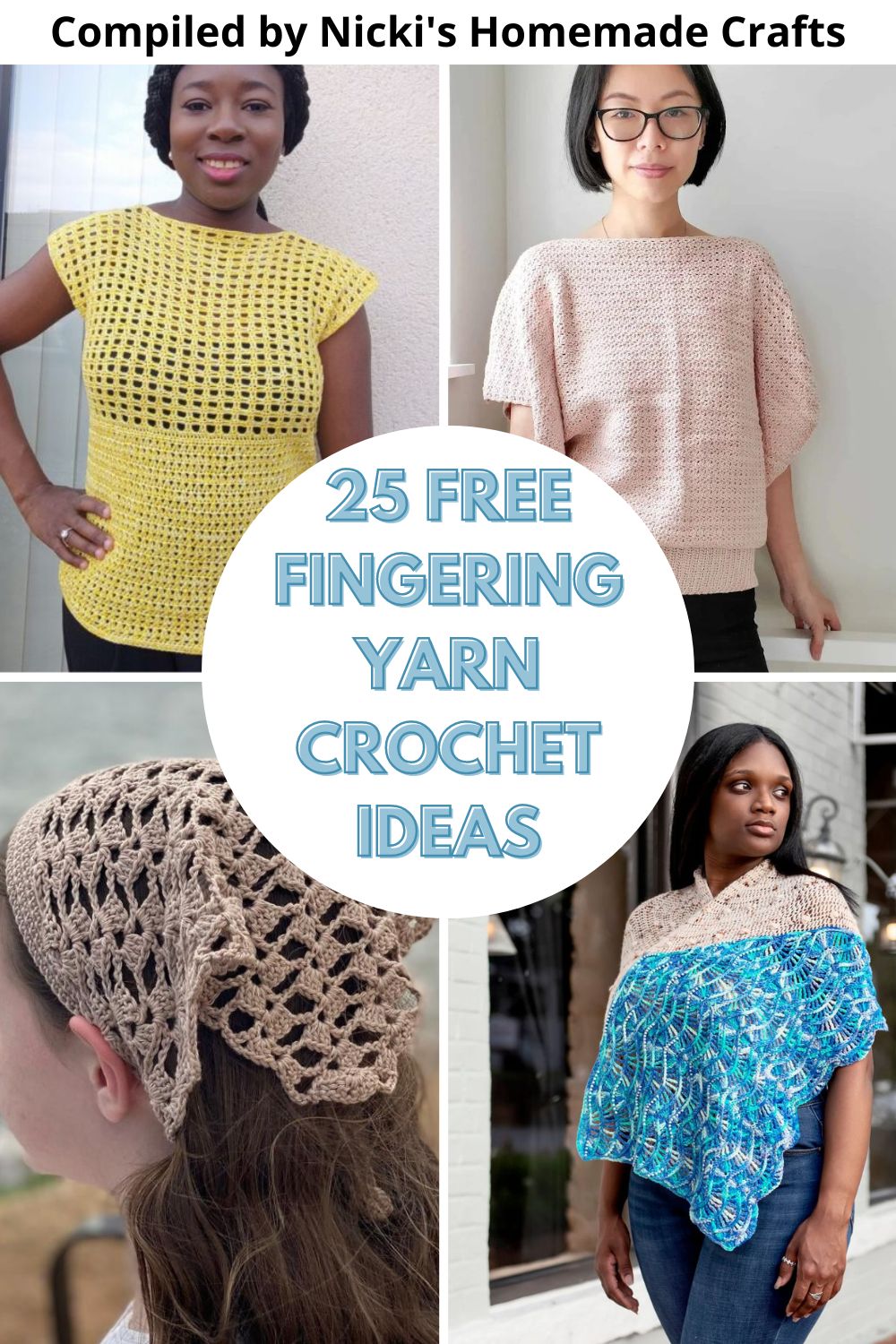 25 Free Fingering Crochet Patterns - Nicki's Homemade Crafts