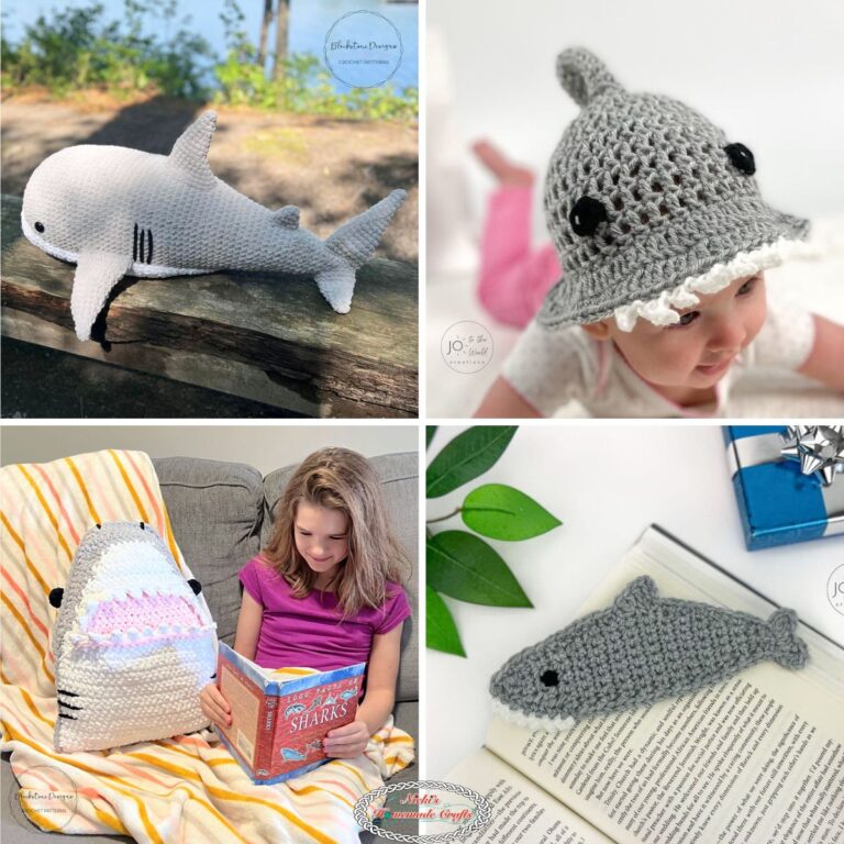 10 Free Crochet Shark Patterns [Shark Week] - Nicki's Homemade Crafts