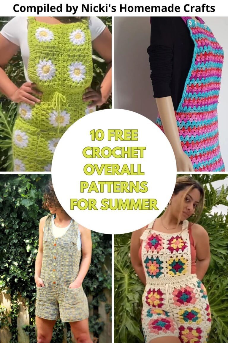 10 Free Crochet Overall Patterns for Summer - Nicki's Homemade Crafts