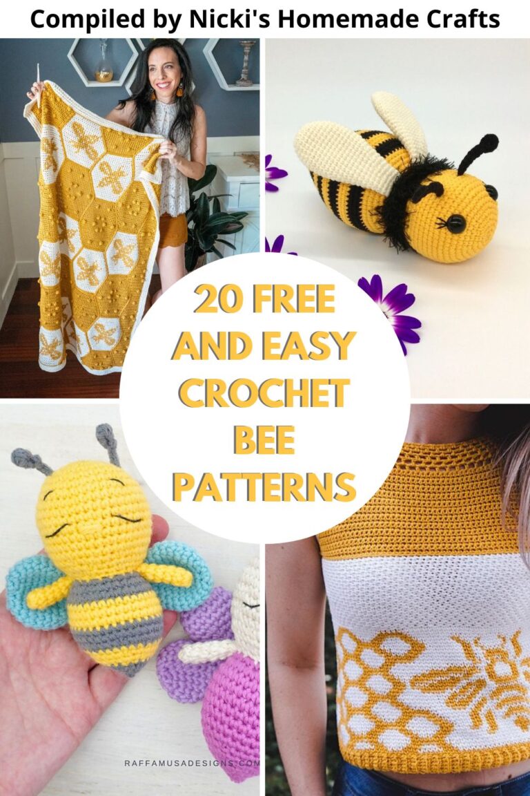 20 Free and Easy Bee Crochet Patterns - Nicki's Homemade Crafts