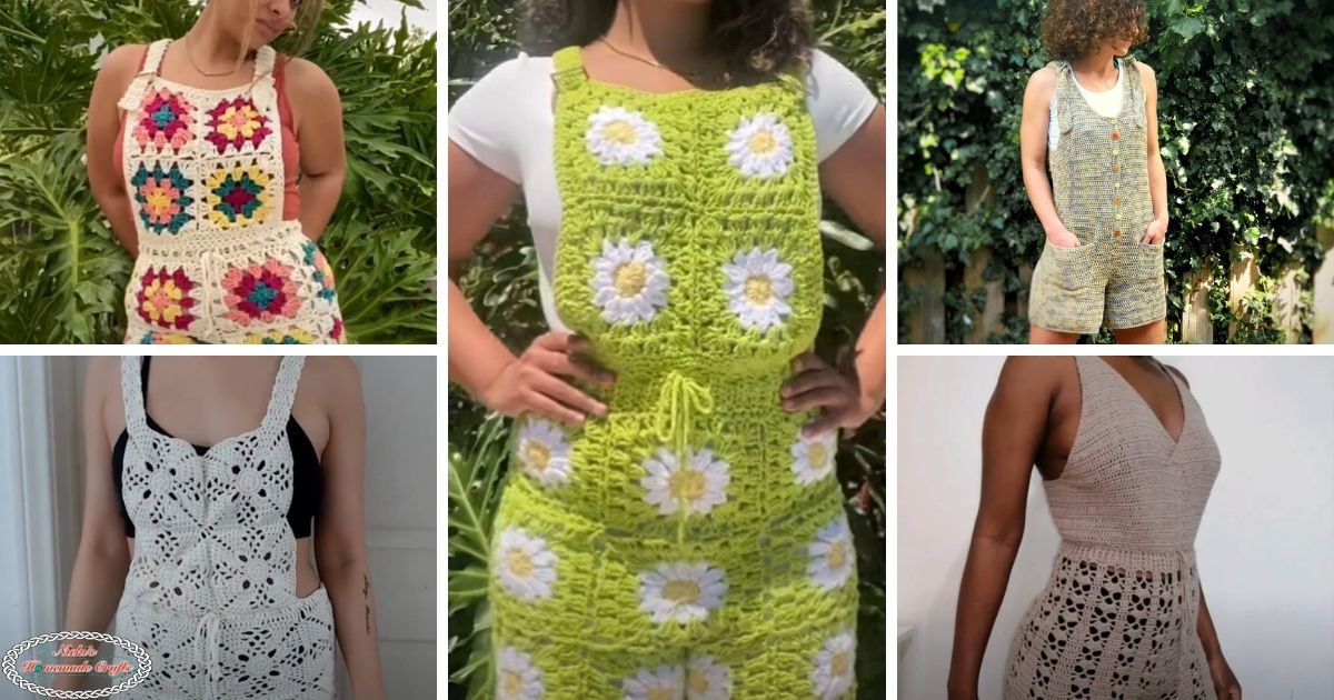 10 Free Crochet Overall Patterns for Summer - Nicki's Homemade Crafts