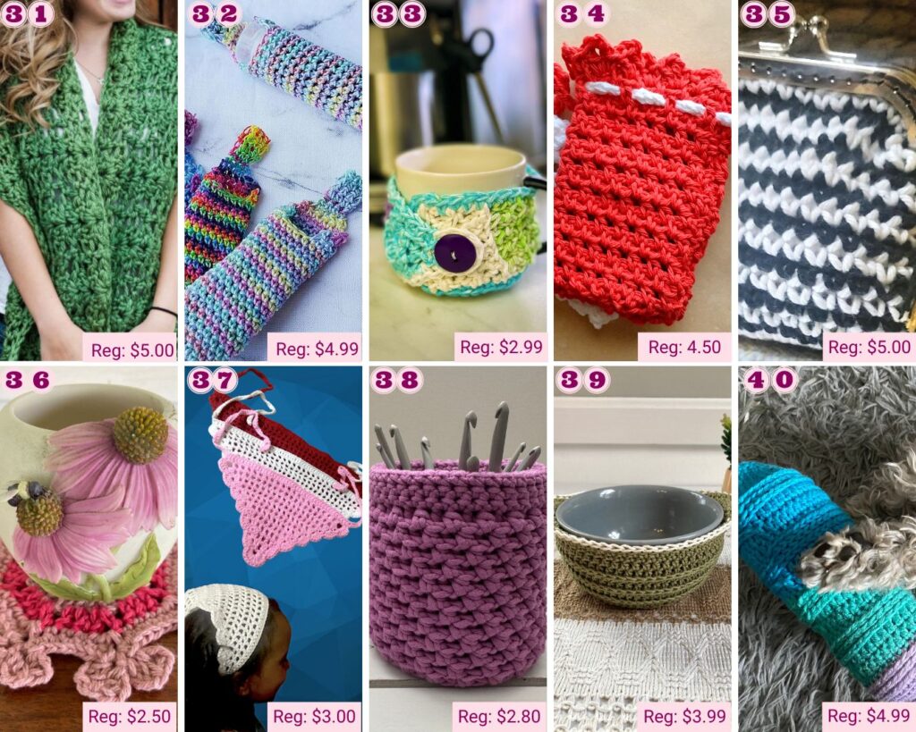 Craft Fair Crochet Pattern Bundle - 52 Patterns + 4 Printables - Nicki ...