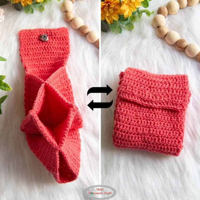 Free Thermal Crochet Tri-Fold Pouch Pattern - Nicki's Homemade Crafts