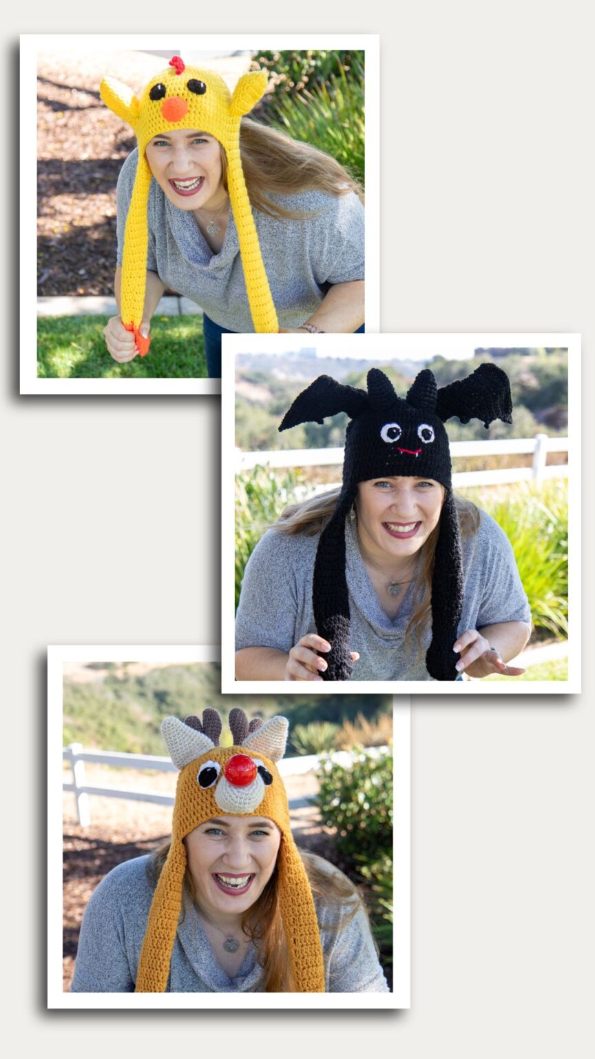 15 Crochet Moving Animal Hats Made Easy Video Ebook - Nicki's Homemade ...
