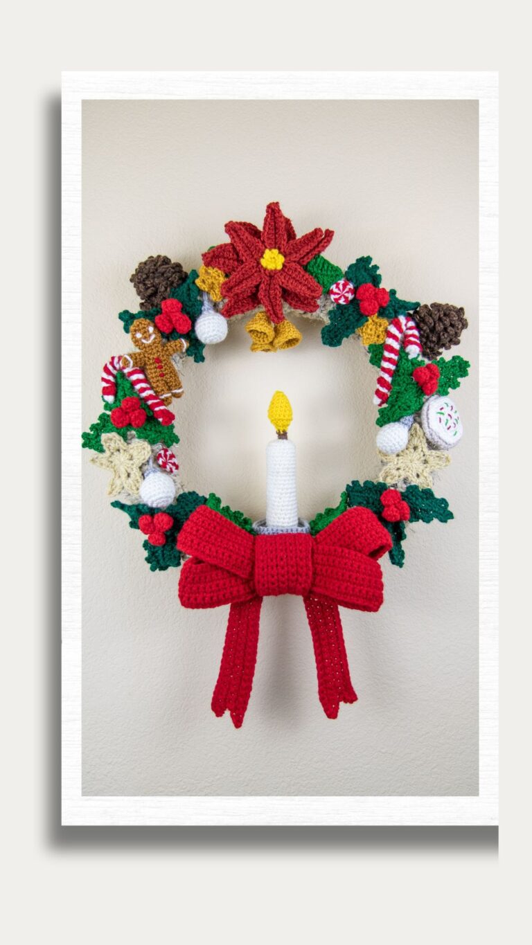 Free Crochet Christmas Wreath - 14-in-1 Patterns - 3-Day LIVE Crochet ...