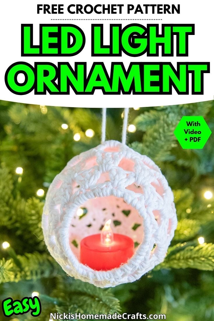 Free LED Light Crochet Christmas Ornament Ball Pattern with Granny ...