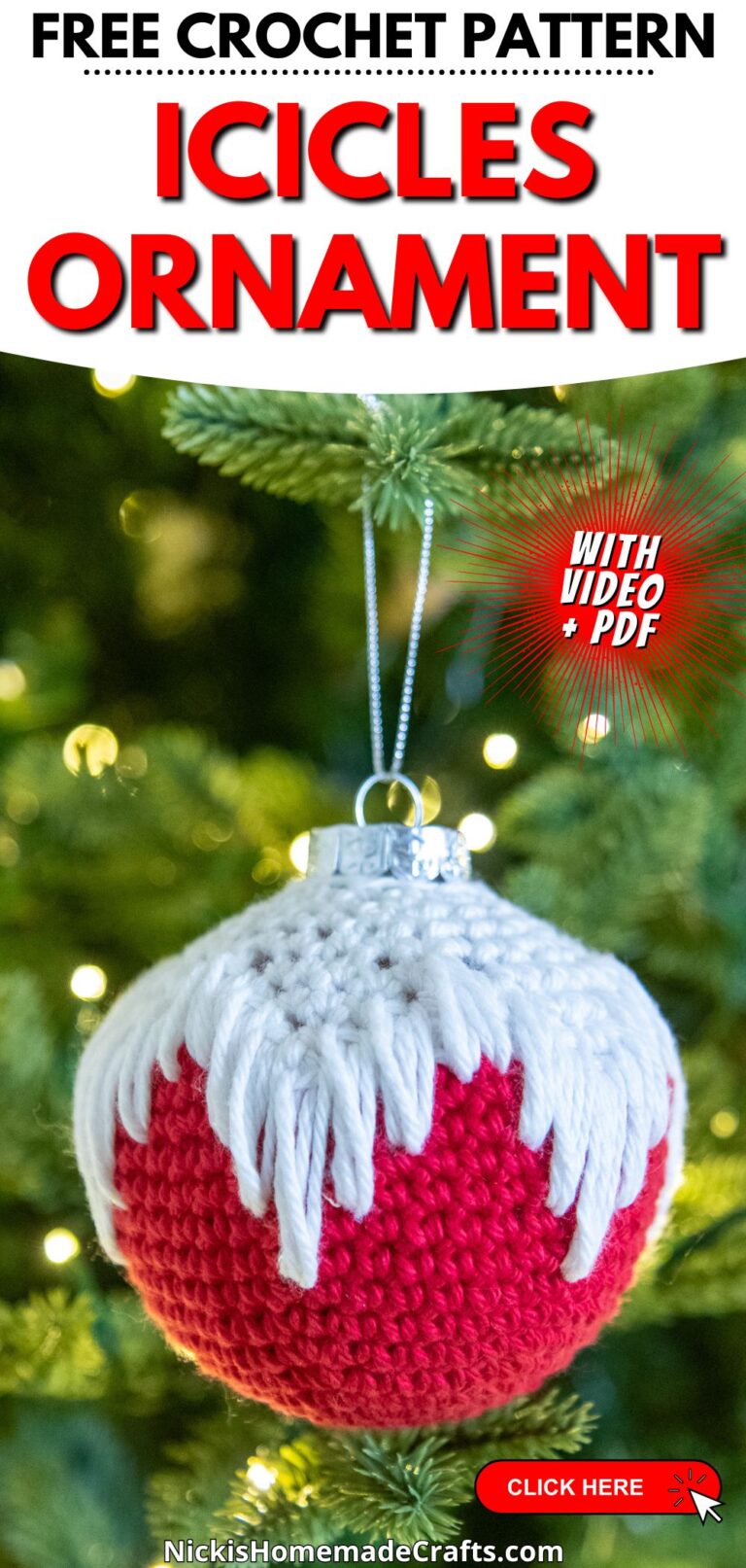 Free Icicles Crochet Christmas Ornament Ball Pattern - Nicki's Homemade ...