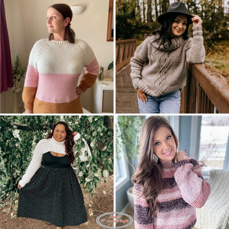 30 Amazingly Cozy Fall Crochet Sweater Patterns - Nicki's Homemade Crafts