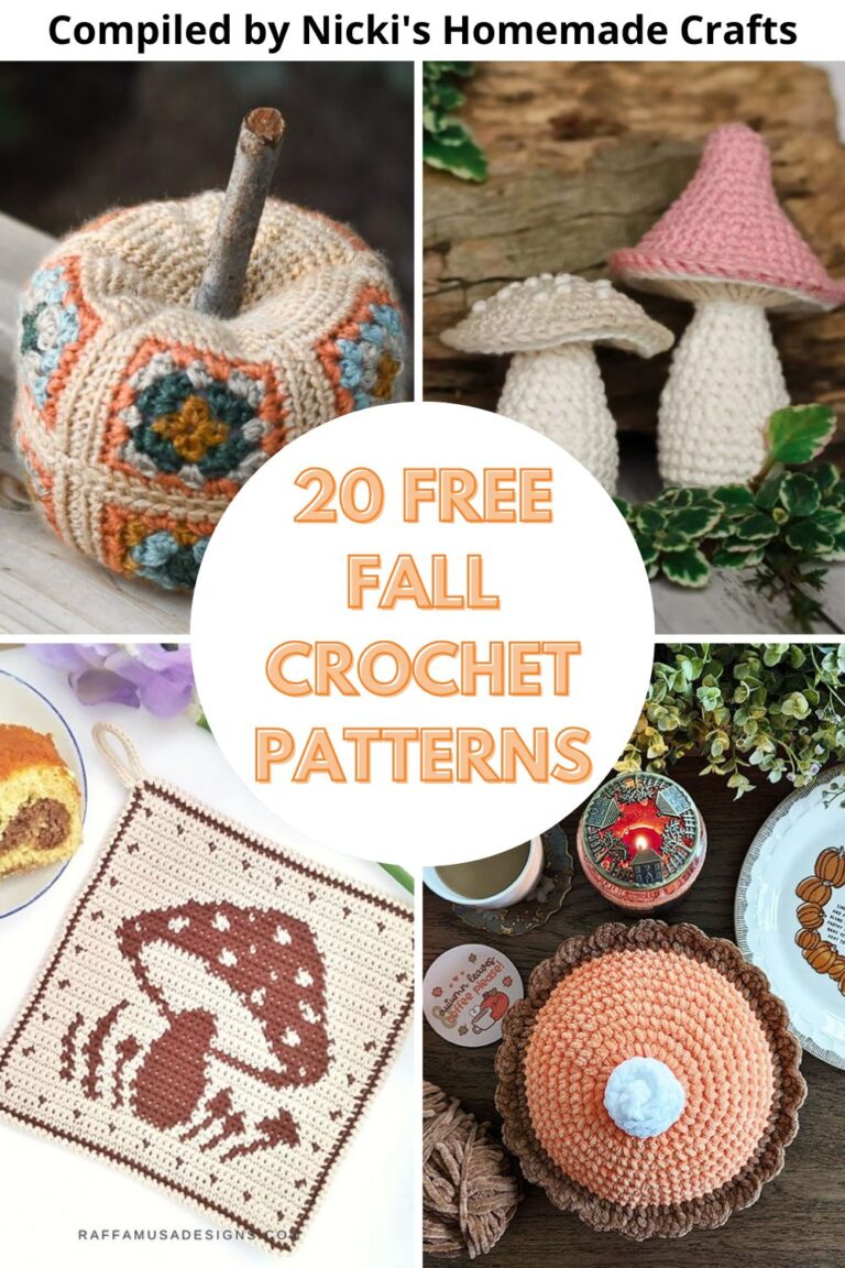 20 Fall Crochet Patterns - Great for Decor - Nicki's Homemade Crafts