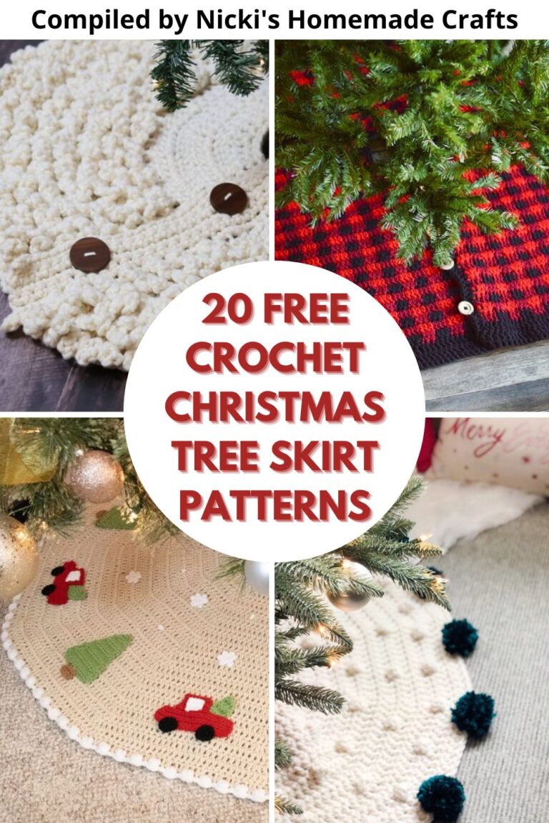 20 Most Beautiful FREE Crochet Christmas Tree Skirt Patterns - Nicki's ...