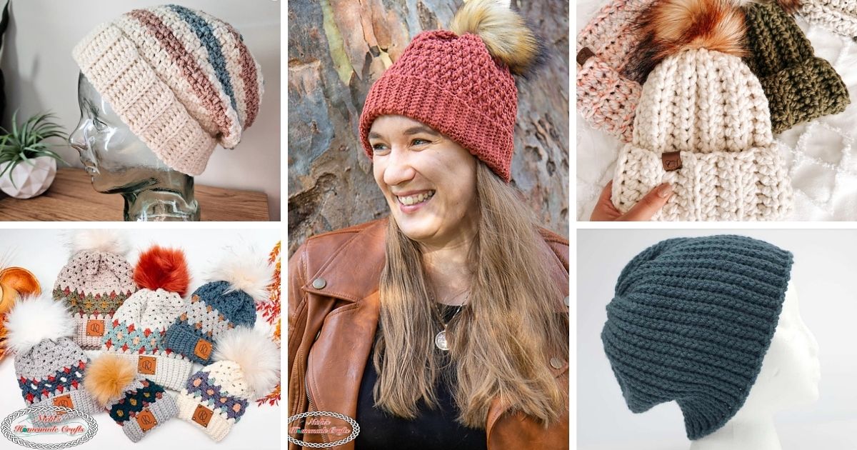 20 Free and Easy Crochet Hat Patterns - Even Beginners! - Nicki's ...