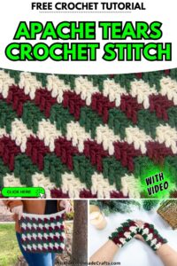Apache Tears Crochet Stitch Tutorial with Video - Day 21 of Advent Calendar MCAL 2024 - Nicki's ...