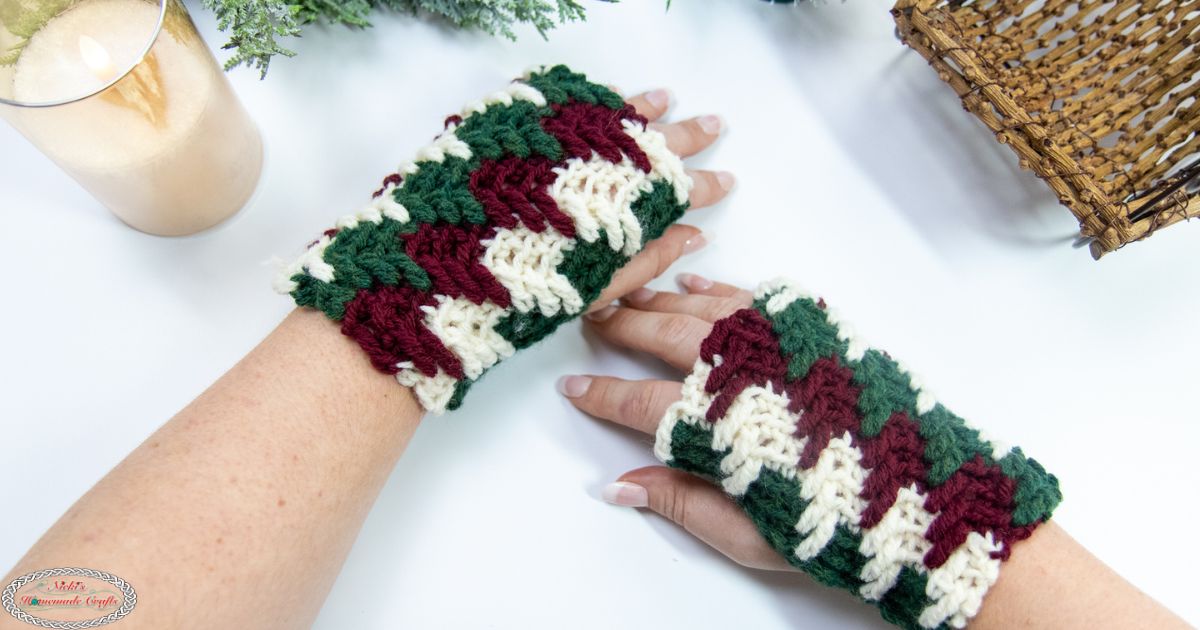 Free Apache Tears Crochet Fingerless Mitten Pattern - Day 22 of the ...