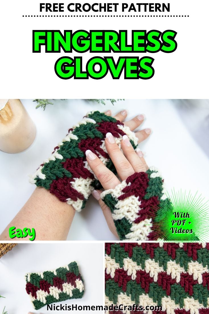 Free Apache Tears Crochet Fingerless Mitten Pattern - Day 22 of the ...